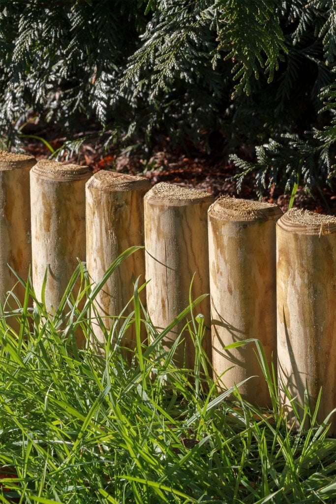 Timber log edging Archives - Kebur Garden Materials