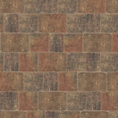 Bradstone Woburn Rumbled Autumn Block Paving - Kebur Garden Materials