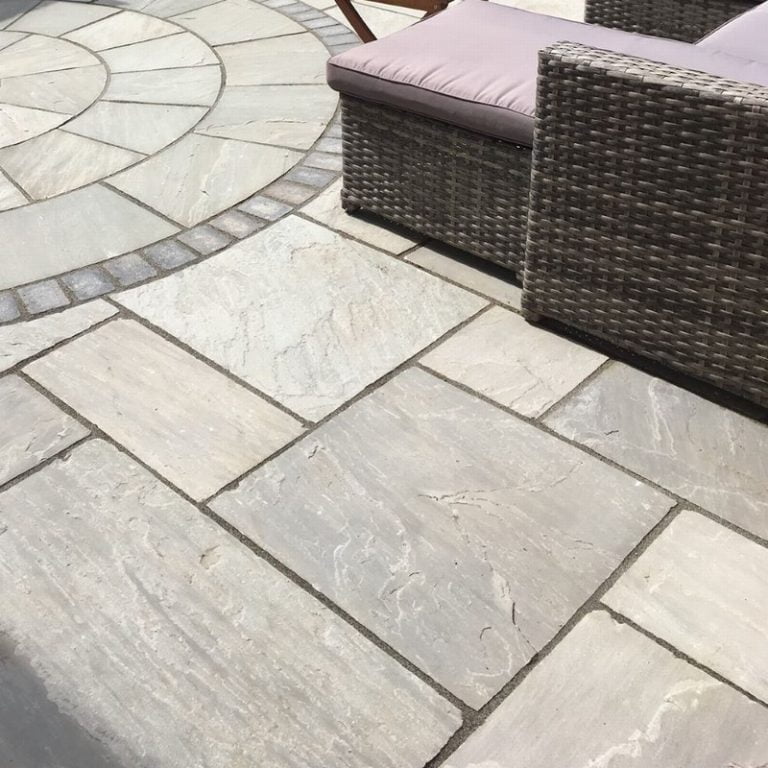 Kebur Natural Sandstone Silver Grey Paving - Kebur Garden Materials