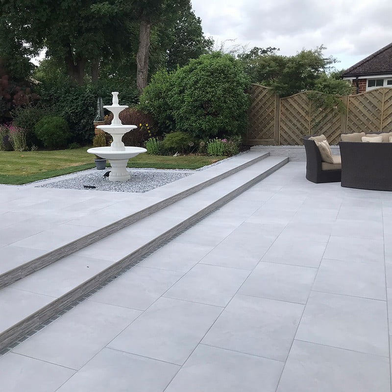 Kebur Pro Drift Grey 900x600mm Porcelain Paving - Kebur Garden Materials