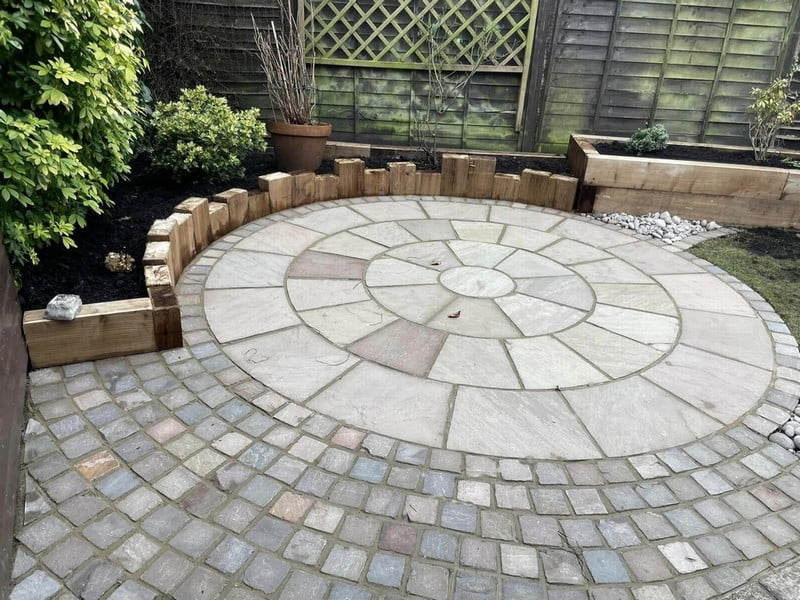 Natural Sandstone 2.8m Circle (various colours) - Kebur Garden Materials