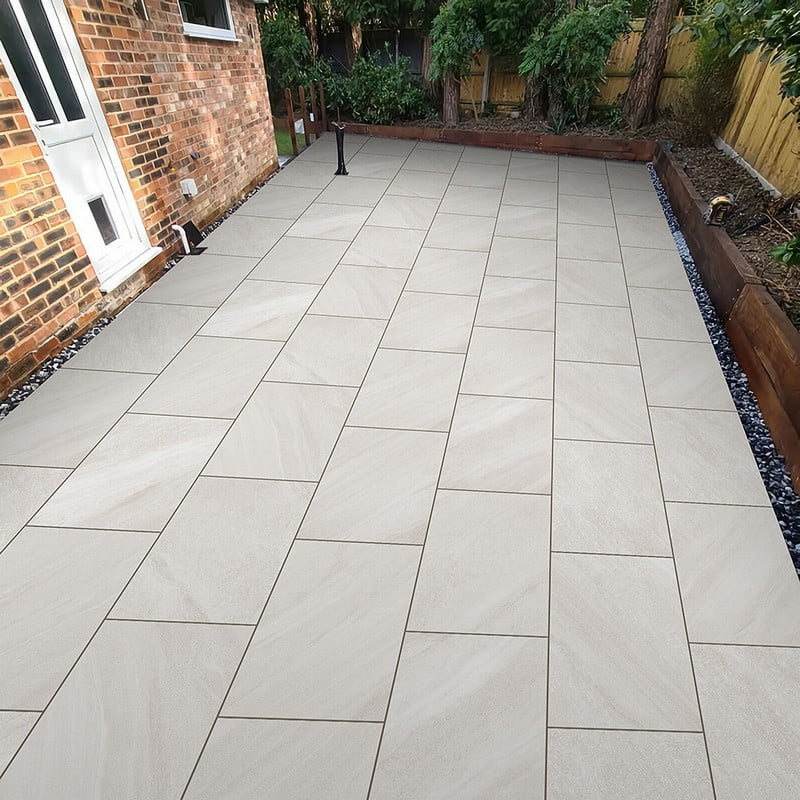 Kebur Pro Saturn Cream 900x600mm Porcelain Paving - Kebur Garden Materials