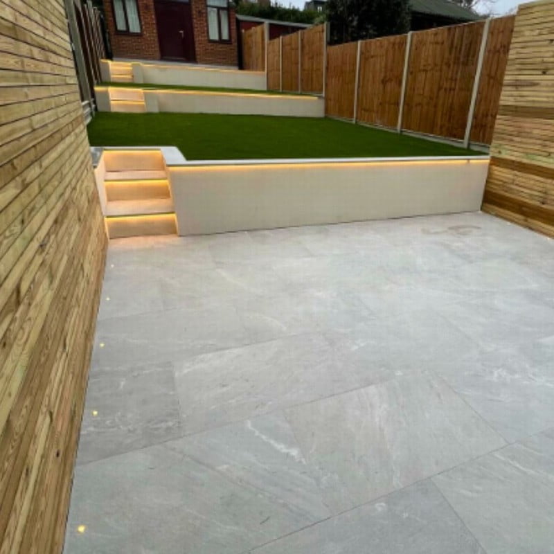 Kebur Contempo Munro Ice 900x600mm Porcelain Paving - Kebur Garden ...