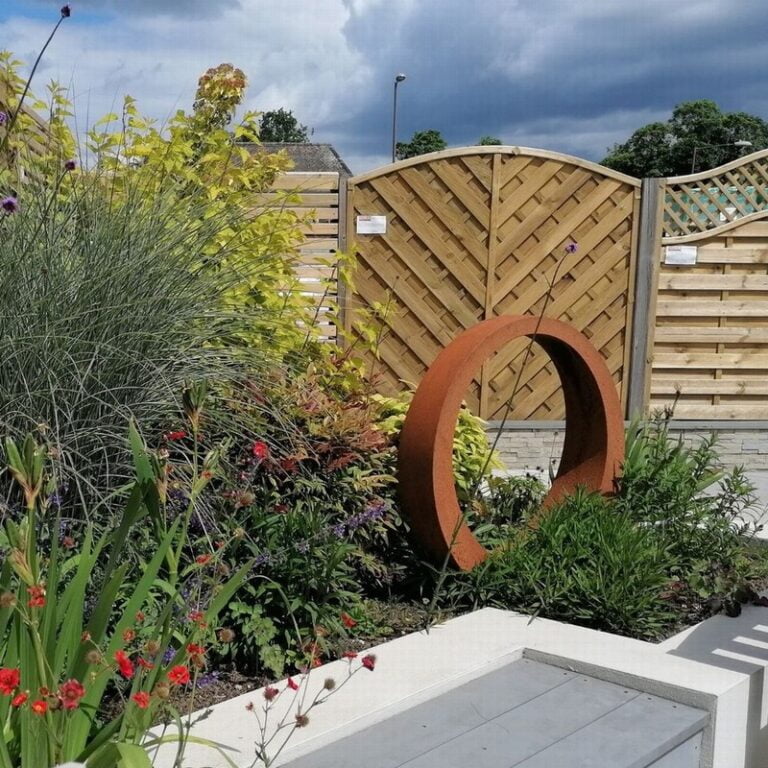 CorTen Moon Gate 800mm - Kebur Garden Materials
