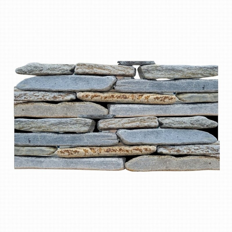 Cropped Grey Quartzite Paddlestone Walling - Kebur Garden Materials