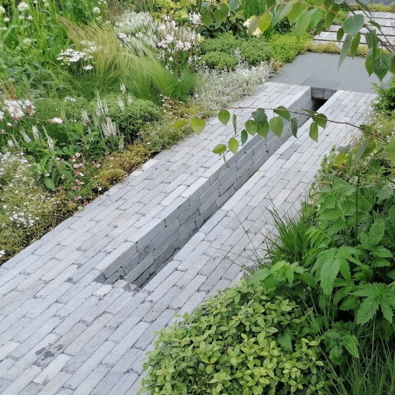 Kebur Asian Blue Tumbled Limestone Setts 200 x 50mm - Kebur Garden ...