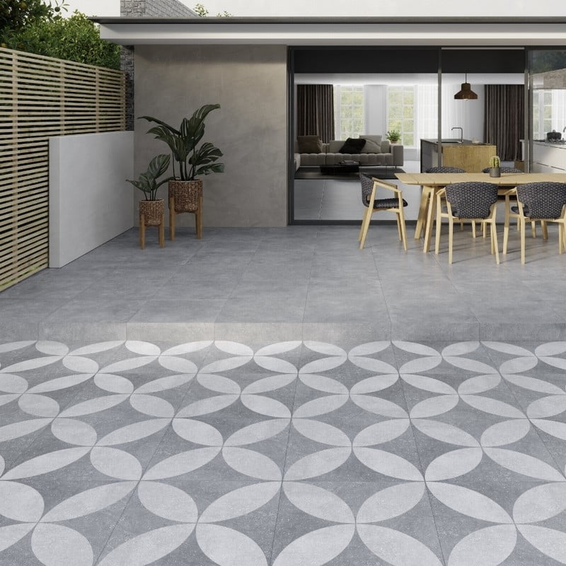 Kebur Contempo Decor Leaf 600x600mm Porcelain Paving - Kebur Garden ...