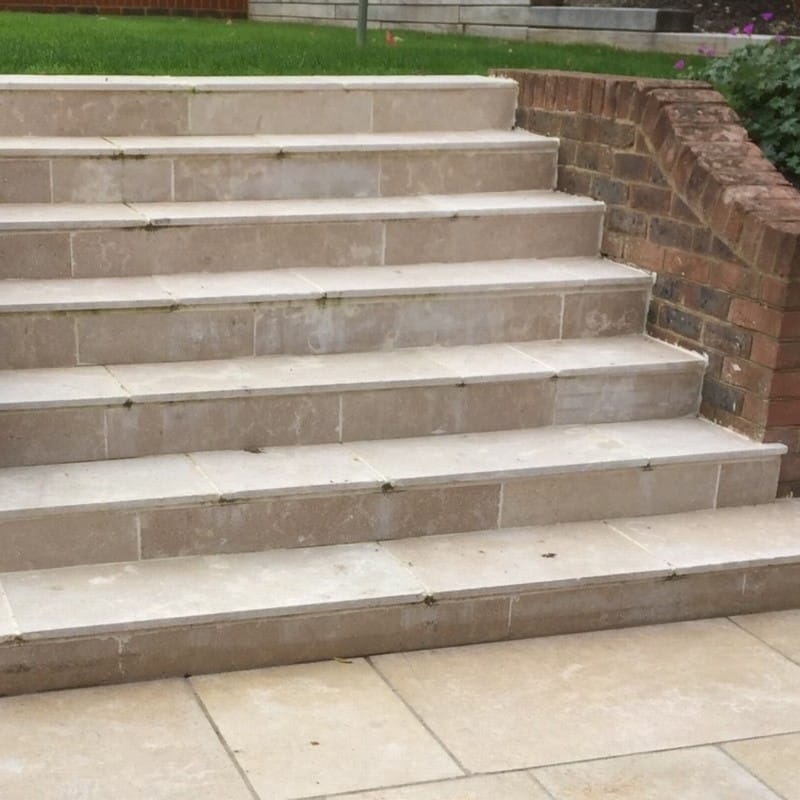Kebur Egyptian Limestone Honed & Tumbled Sinai Pearl Steps - Kebur ...