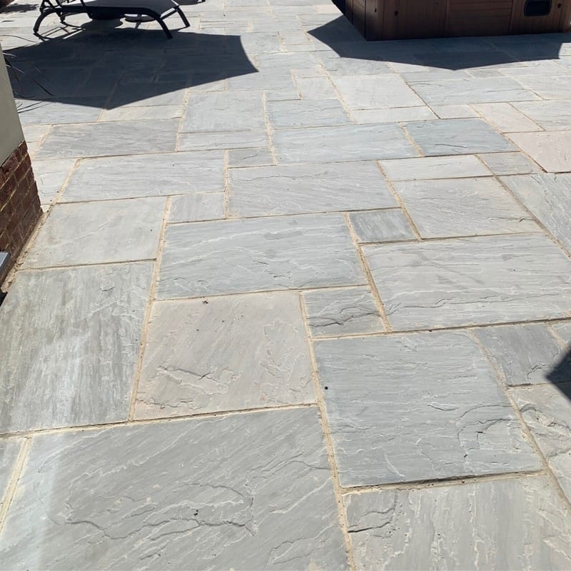 Kebur Natural Sandstone Silver Grey Paving - Kebur Garden Materials
