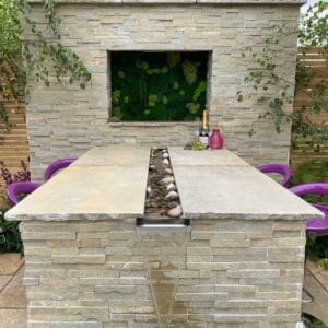 Kebur Tumbled Yellow Limestone Cladding - Kebur Garden Materials Garden ...